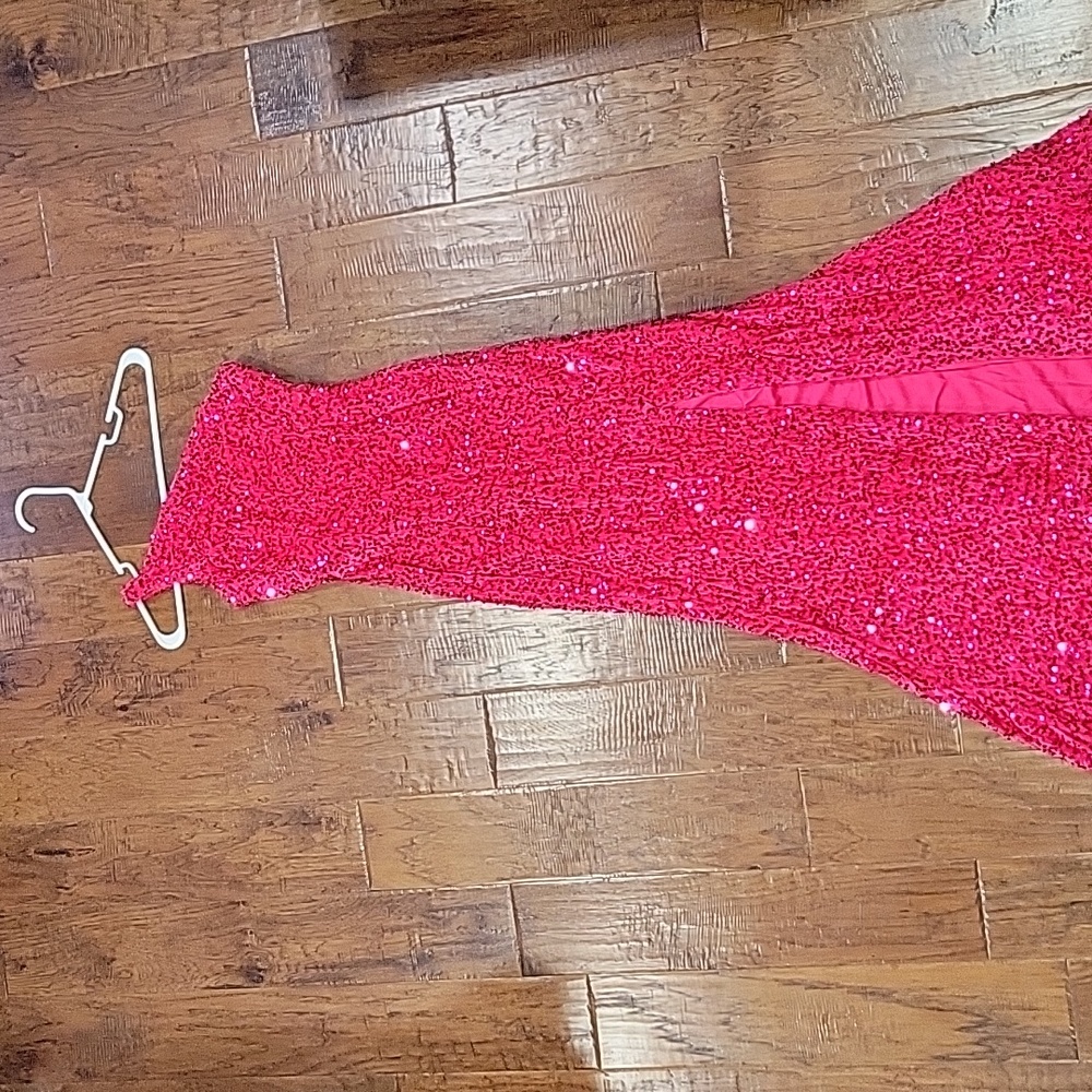 Bright Pink Sequin Mermaid Prom Dress - Gem